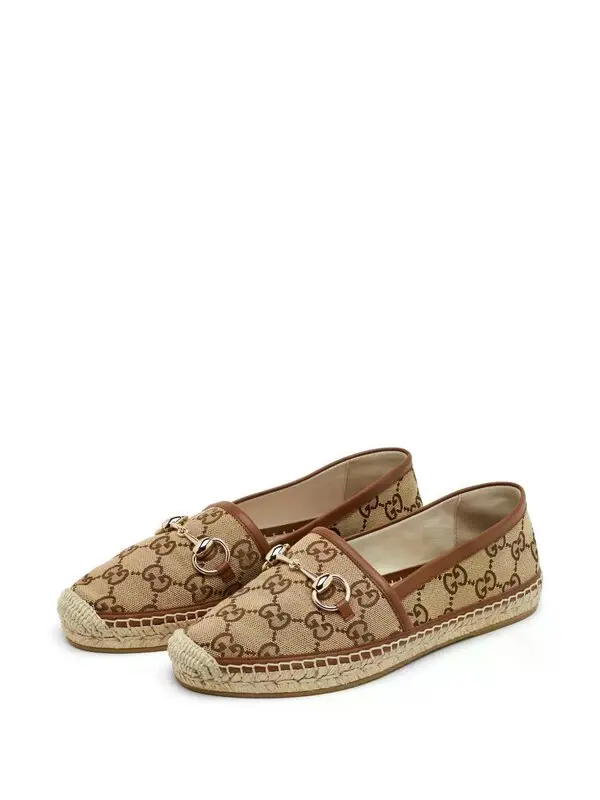 Gucci Horsebit Gg Canvas Espadrilles