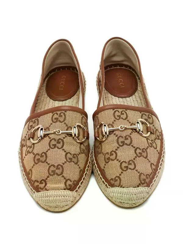 Gucci Horsebit Gg Canvas Espadrilles