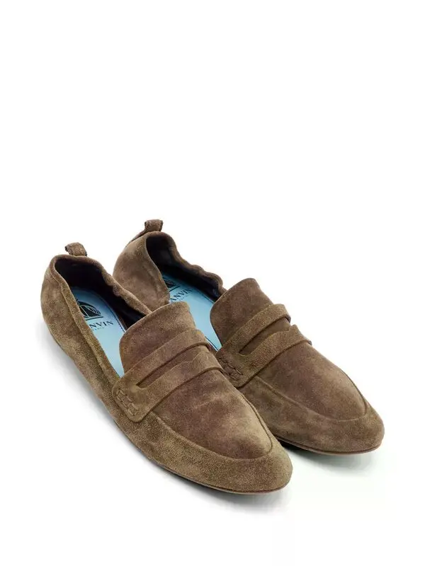 LANVIN Suede Slip-on Loafers