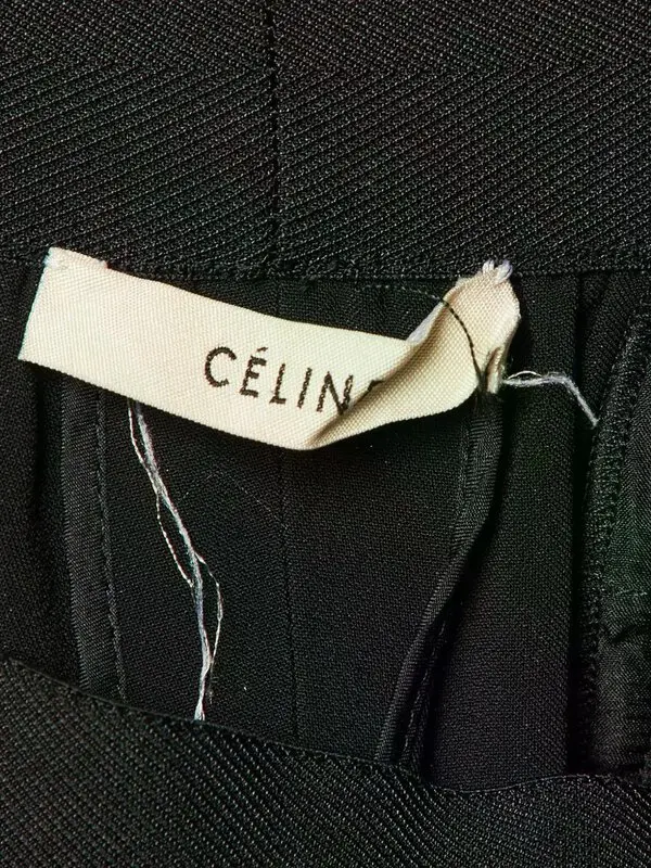 Celine Crepe Texture Pleated Trousers