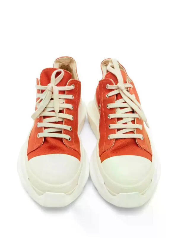 Rick Owens Abstract Canvas Platform Sneakers
