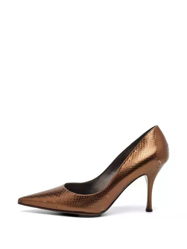 Dolce & Gabbana Snakeskin-embossed Stiletto Pumps