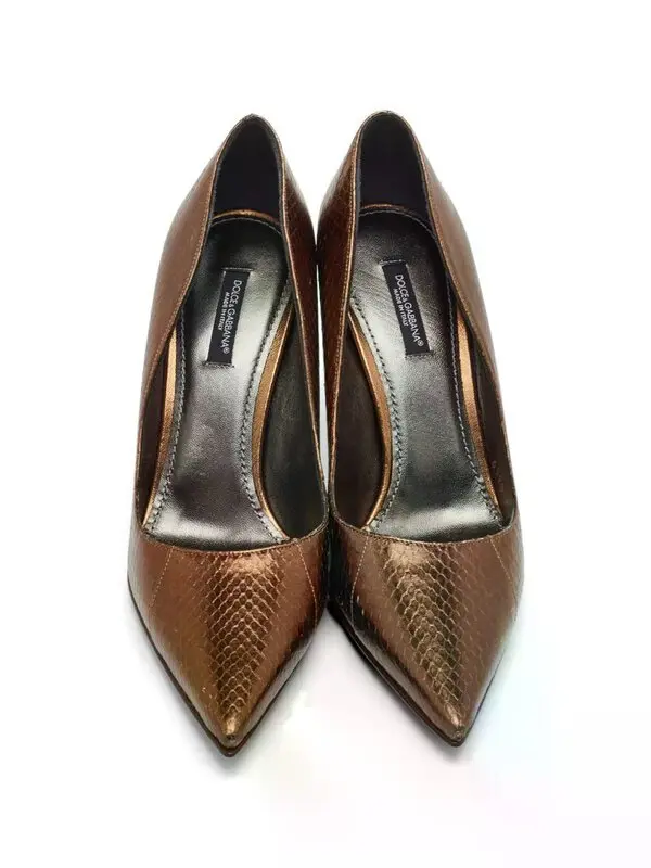 Dolce & Gabbana Snakeskin-embossed Stiletto Pumps