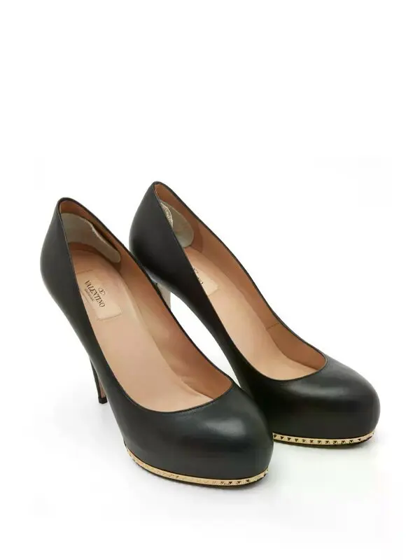 Valentino Garavani Rockstud Leather Heeled Pumps