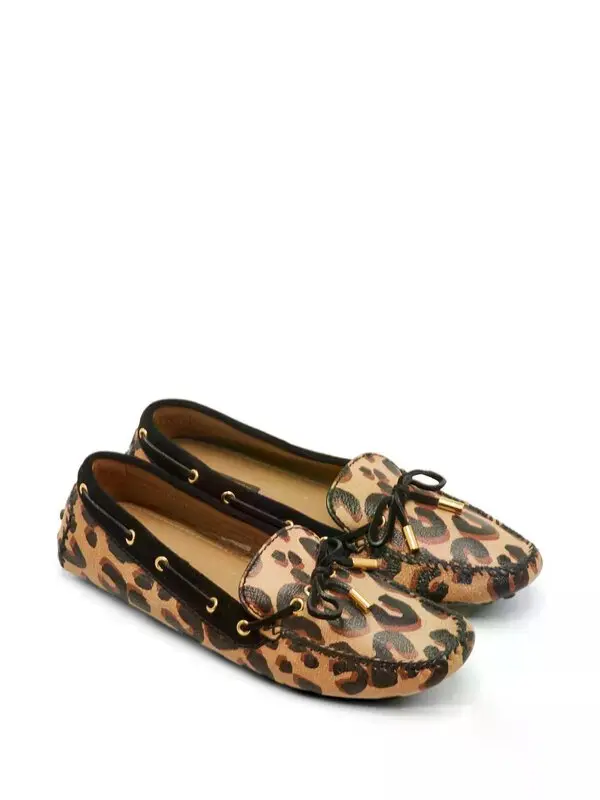 LOUIS VUITTON Gloria Leopard-print Loafers