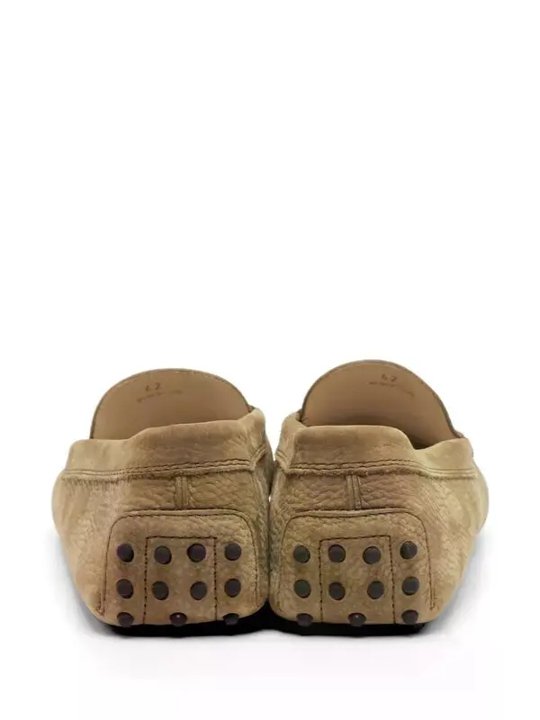 TOD'S Green Nubuck Gommino Loafers