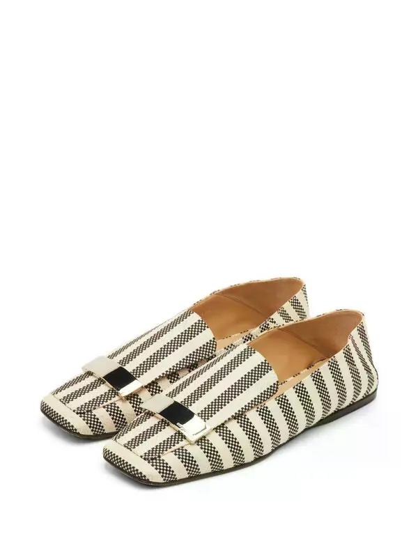 SERGIO ROSSI Sr1 Striped Moccasins