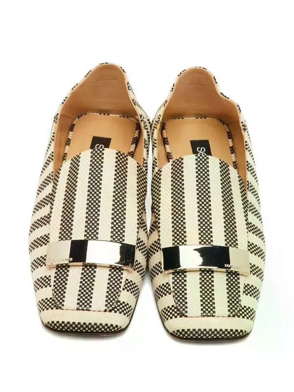 SERGIO ROSSI Sr1 Striped Moccasins