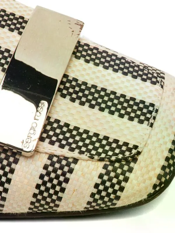 SERGIO ROSSI Sr1 Striped Moccasins