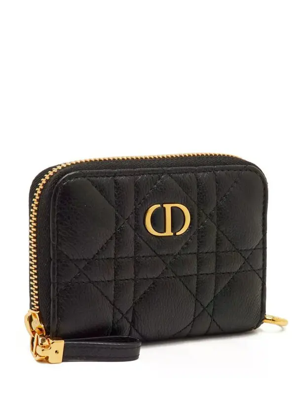 Dior 2020 Caro Cannage Wallet - Black
