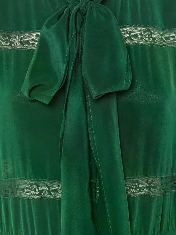 Max Mara Tiered Lace-insert Maxi Dress