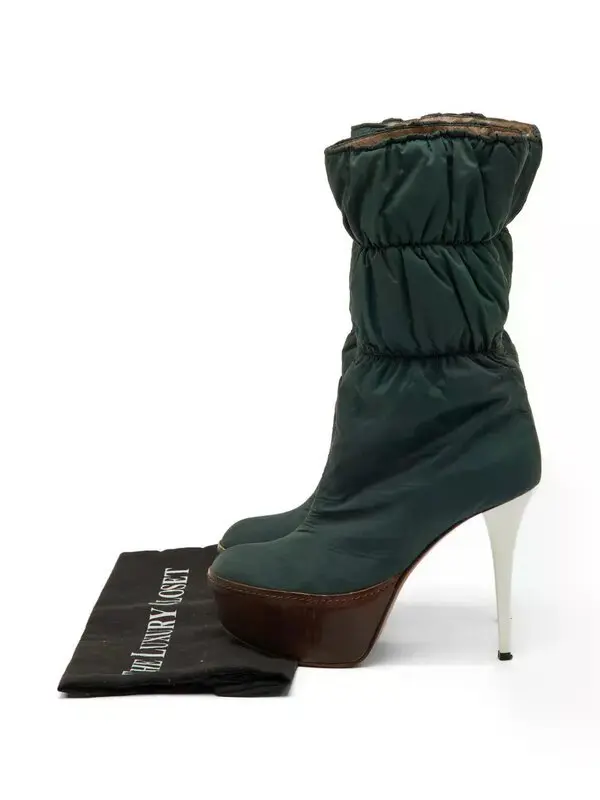 Marni Ruched Puffer Stiletto Boots