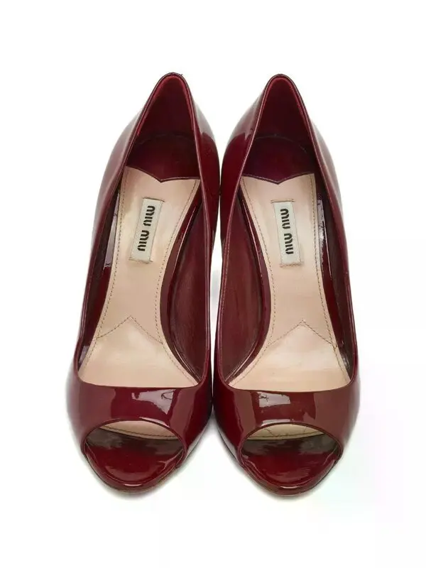 Miu Miu Peep-toe Crystal-embellished Pumps