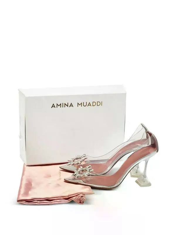 Amina Muaddi Begum Crystal-embellished Pumps - Silver
