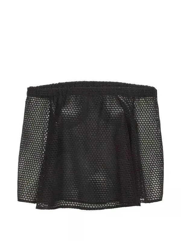 Maje Off-the-shoulder Mesh Top