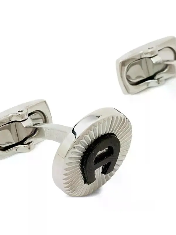 AIGNER Logo-plaque Ceramic-detail Cufflinks