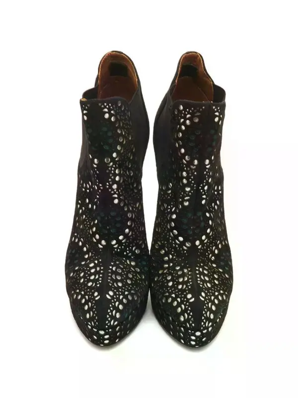 Alaïa Laser-cut Platform Stiletto Boots