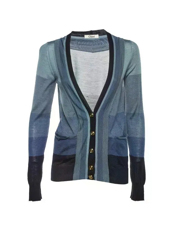 Chloé Striped Button-front Cardigan