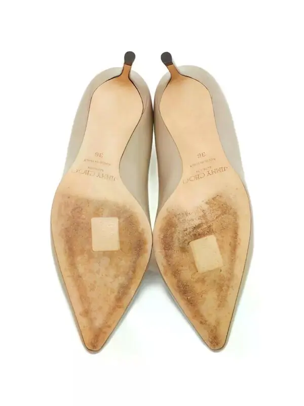 JIMMY CHOO Romy Pointed-toe Leather Heeled Pumps