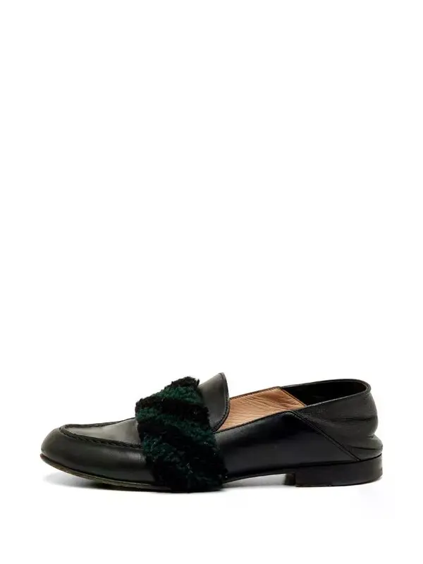Fendi Shearling Flower Loafers