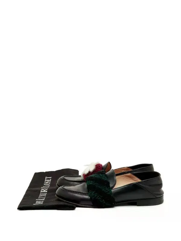 Fendi Shearling Flower Loafers