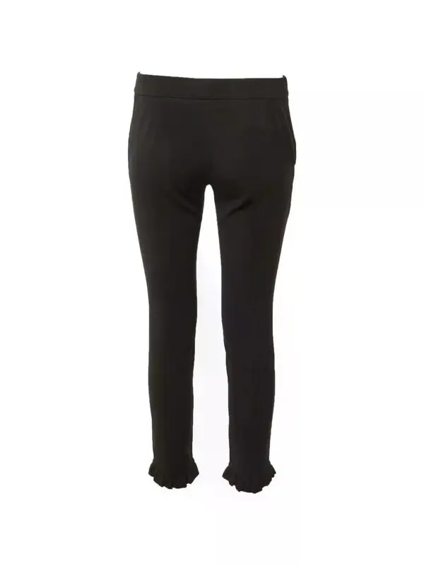 Gucci Stretch-knit Trousers With Ruffle Hem