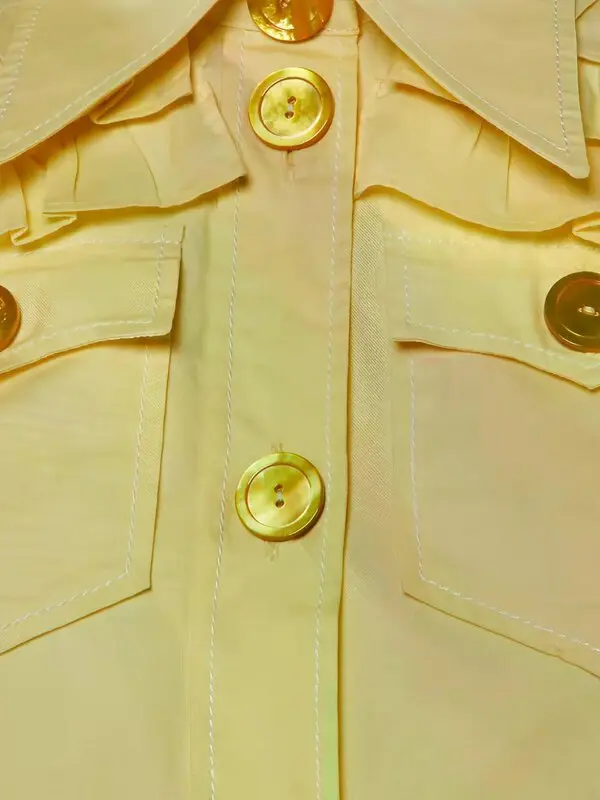 Miu Miu Cotton Ruffled Button-front Shirt