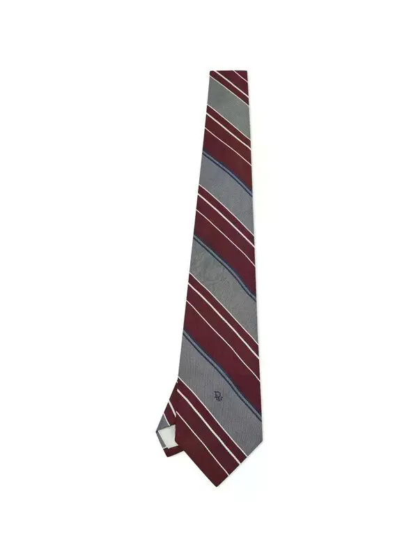 Dior Striped Tie - Red