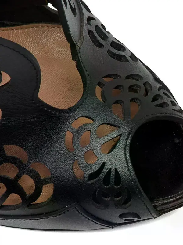 Alexander McQueen Floral Laser-cut Stiletto Sandals