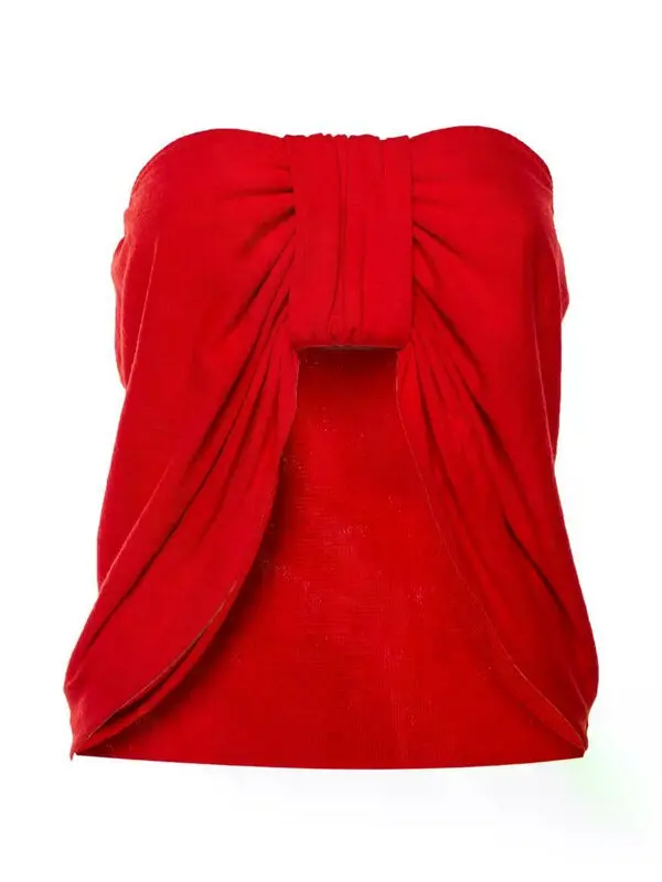 Moschino Strapless Bow Detail Knit Top