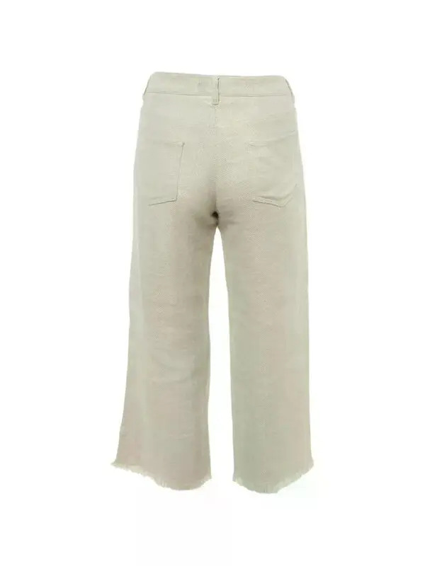 Max Mara Textured Frayed Hem Trousers