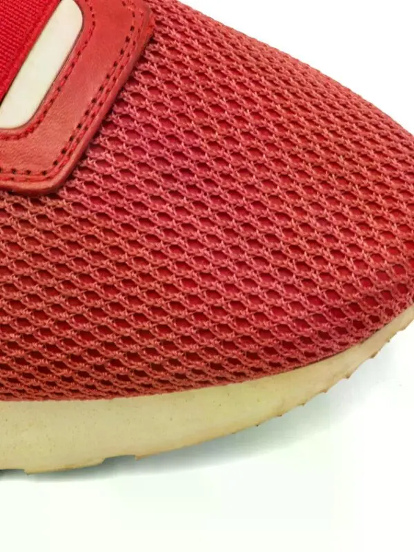 Balenciaga Mesh And Suede Lace-up Sneakers - Red