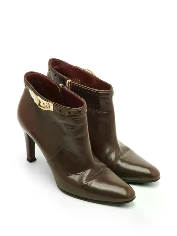 Gucci Buckled Leather Ankle Boots