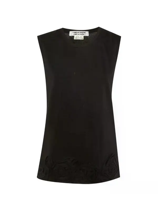 Comme Des Garçons Floral Appliqué Tank Top