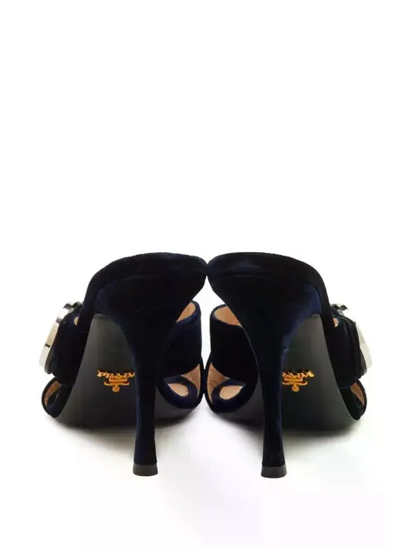 Prada Crystal-embellished Velvet Sandals