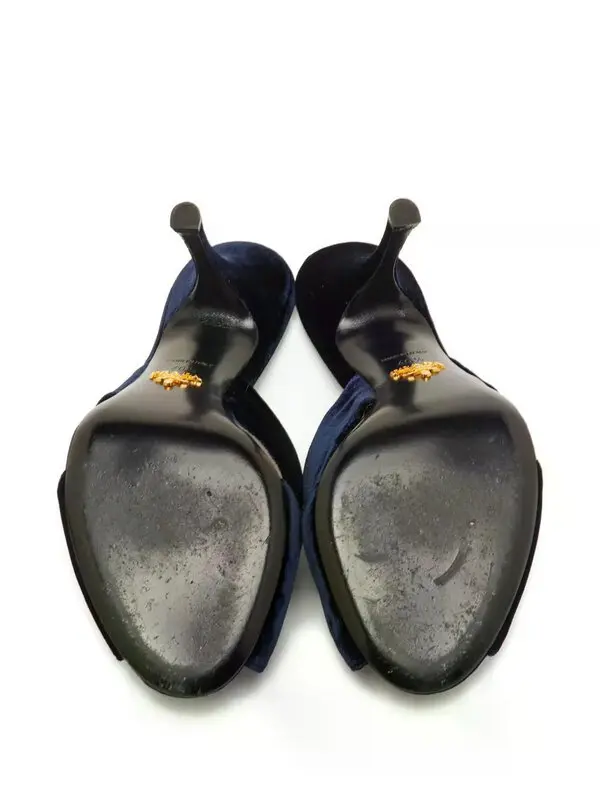 Prada Crystal-embellished Velvet Sandals