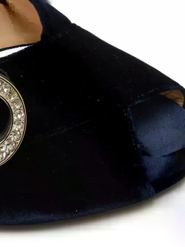 Prada Crystal-embellished Velvet Sandals