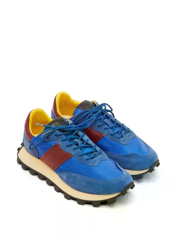 TOD'S Leather-trim Panelled Sneakers - Blue