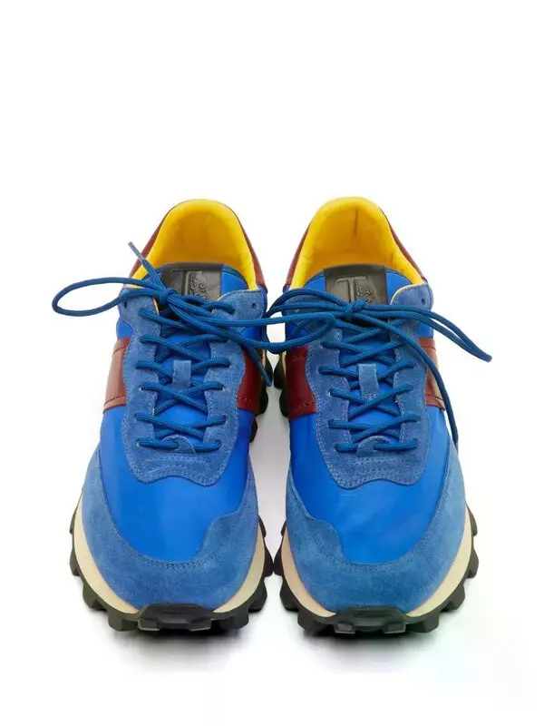 TOD'S Leather-trim Panelled Sneakers - Blue