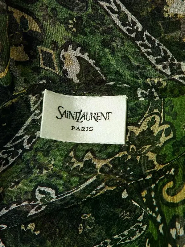 Saint Laurent Maxi Paisley-print Sheer Dress
