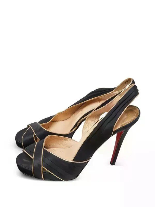 CHRISTIAN LOUBOUTIN Leather Platform Slingback Sandals