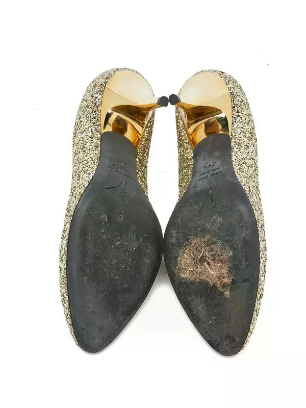 GIUSEPPE ZANOTTI Glitter Round-toe Pumps