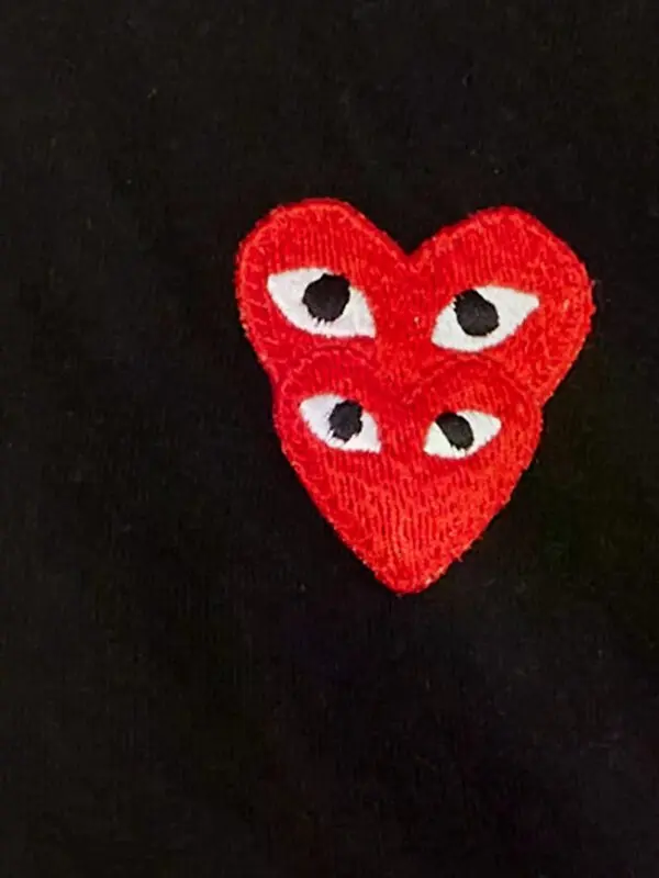Comme Des Garçons Heart-patch Crew Neck Sweater