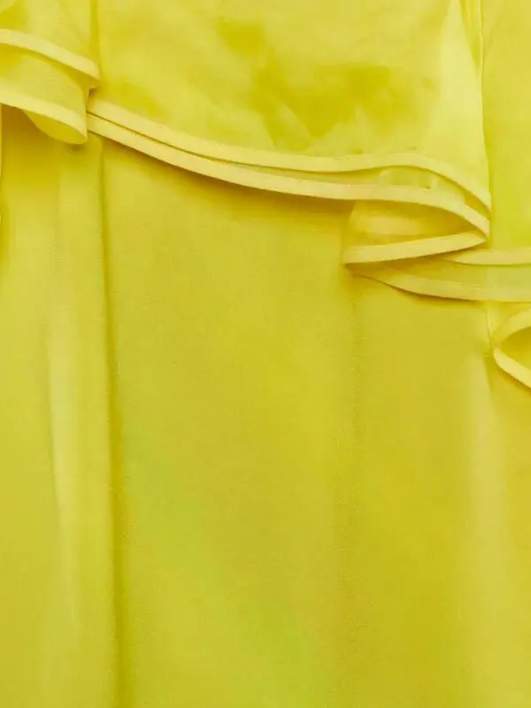Paule Ka Asymmetrical Frill Maxi Dress