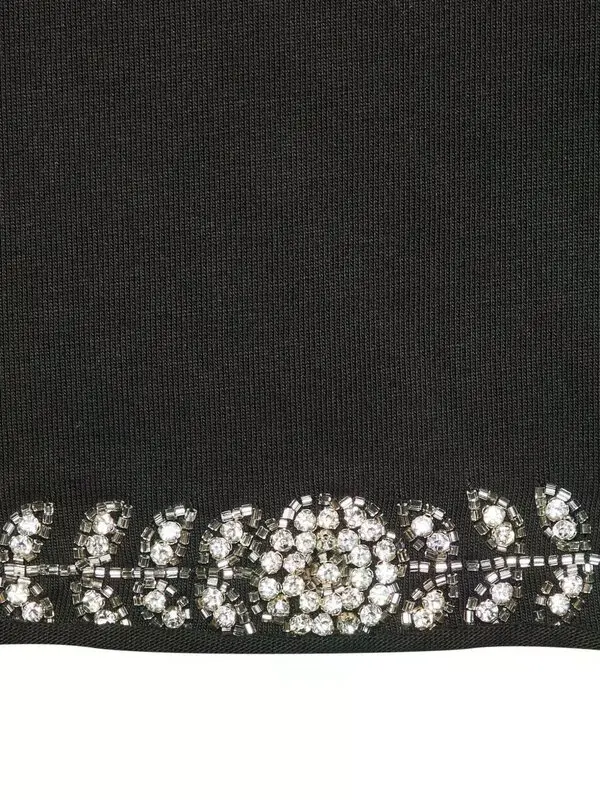 Sandro Larry Rhinestone Cropped T-shirt