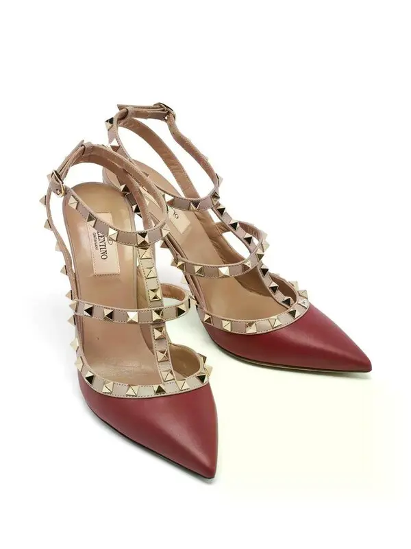 Valentino Garavani Rockstud Pointed-toe Pumps - Red