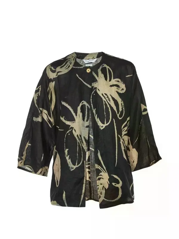 Max Mara Linen Floral Print Jacket