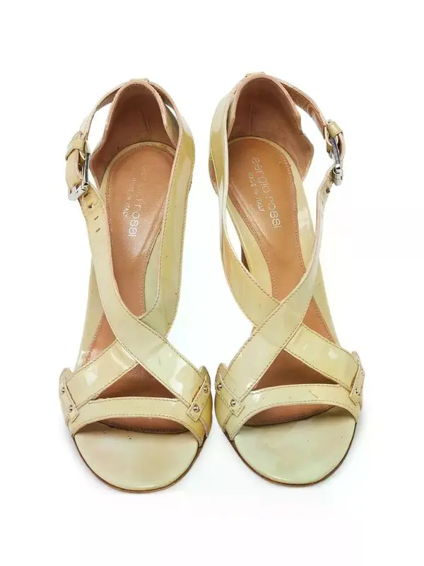 SERGIO ROSSI Patent Leather Ankle-strap Sandals