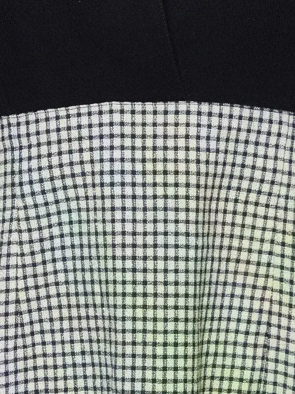 Valentino Garavani Check Pattern Panelled V-neck Dress