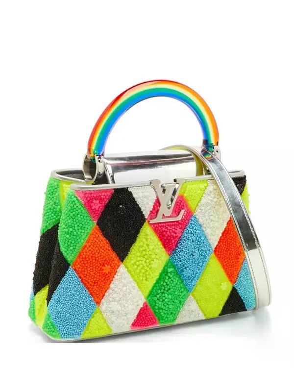 LOUIS VUITTON X Ugo Rondinone Bb Artycapucines Beaded Tote Bag